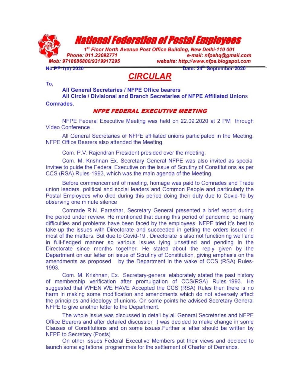 National Federation of Postal Employees