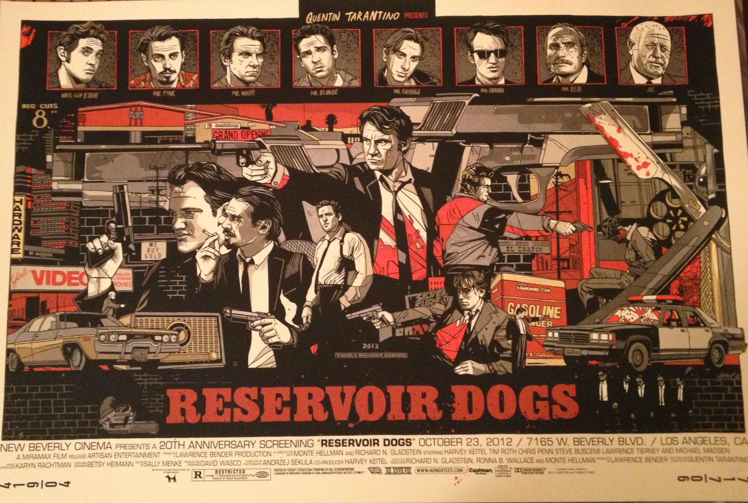 INSIDE THE ROCK POSTER FRAME BLOG: Tyler Stout Reservoir Dogs Movie ...