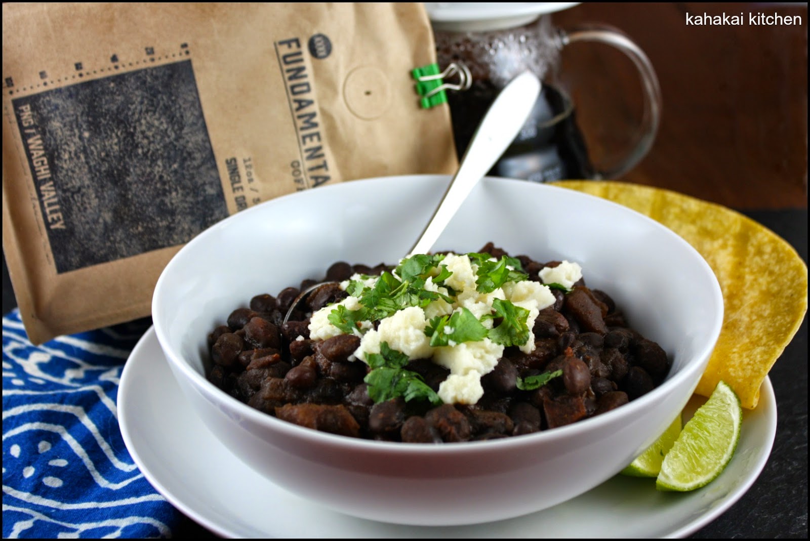 Kahakai Kitchen: Coffee Black Bean Chili: Cooking with (Fundamental ...