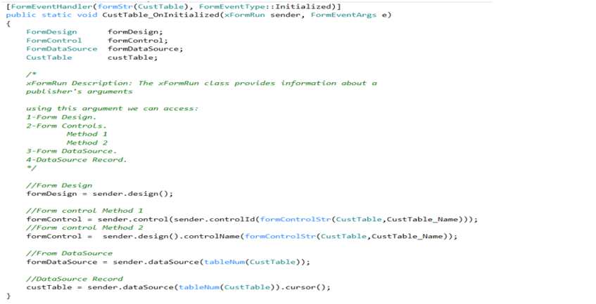 Dynamics AX Technical Blog: Access Form Controls In Form pre/post Event Handlers in Dynamics 365 ...