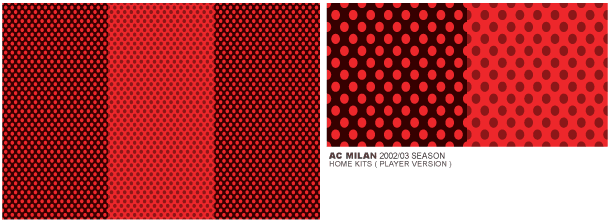 Football teams shirt and kits fan: Home AC Milan 2002-03 W.O.P
