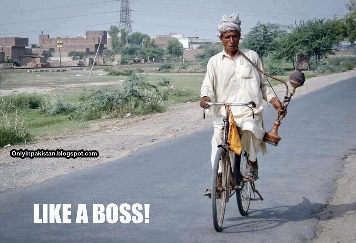 Funny Pakistani cycle rider ~ Only In pakistan