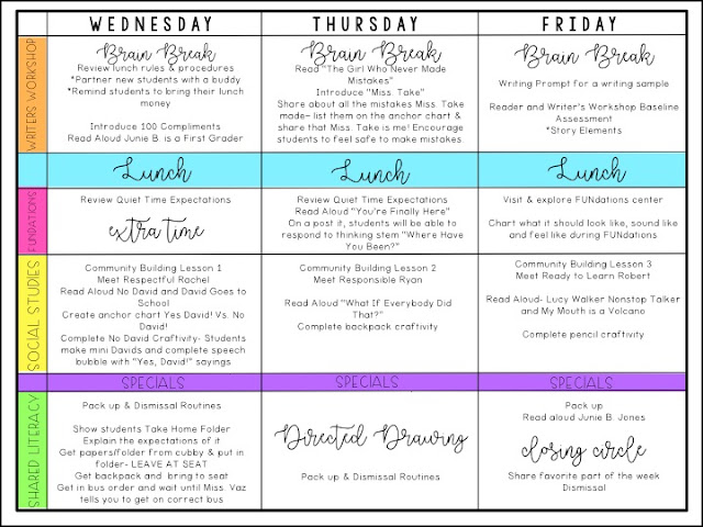 First Day of School Lesson Plans and Activities - jillian laura designs