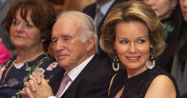 Queen Mathilde attended a concert at Place Flagey in Brussels ...