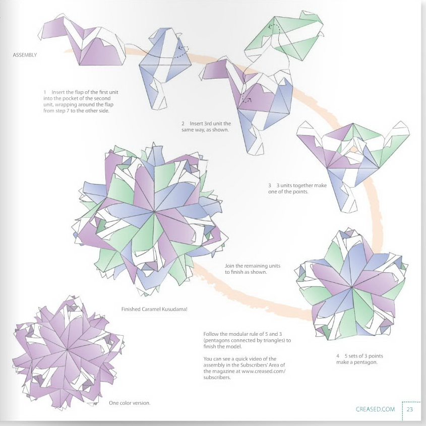Origami Creased Magazine 3 - Ruby Book Origami