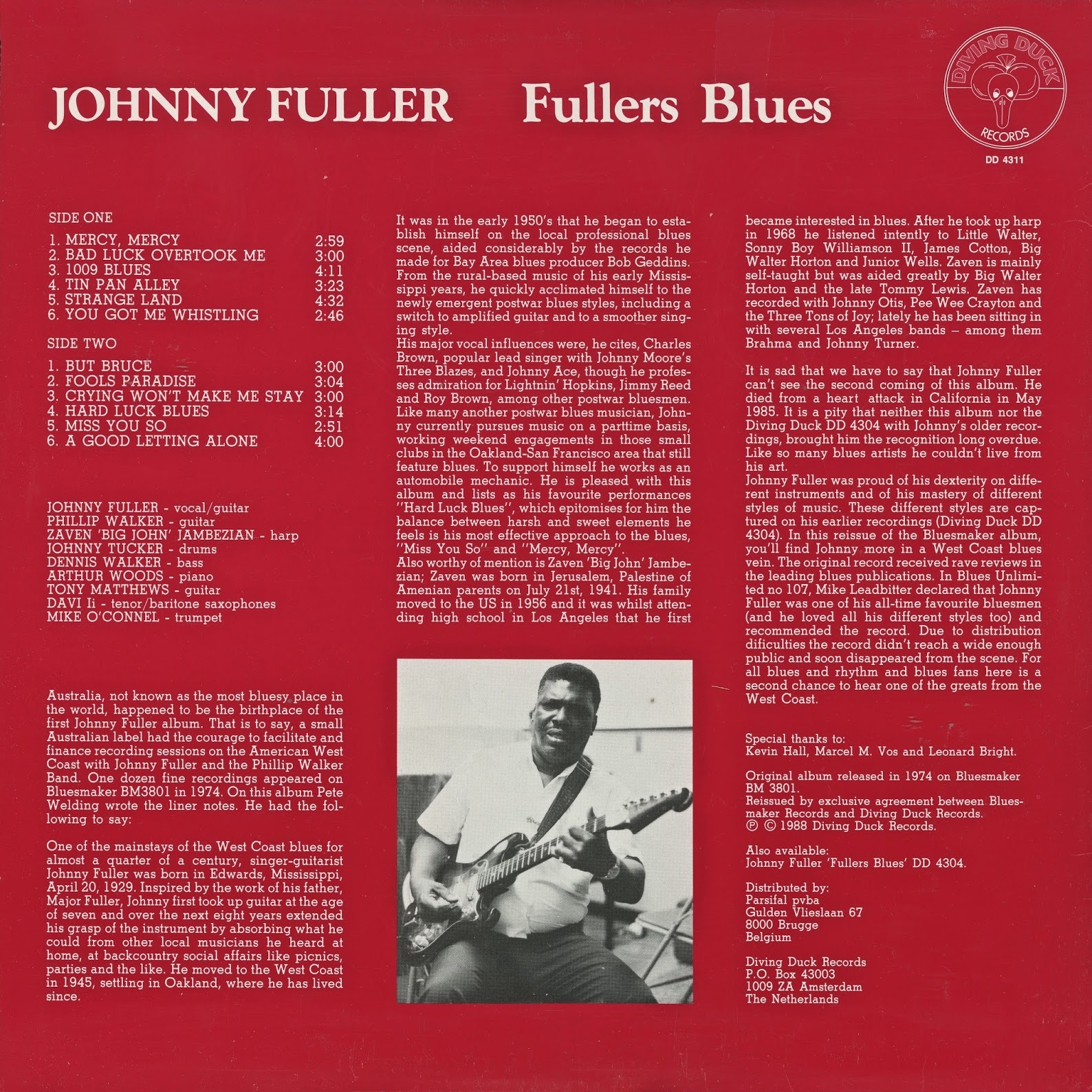 101BluesLLegar II : JOHNNY FULLER & THE PHILLIP WALKER BAND - FULLER ...