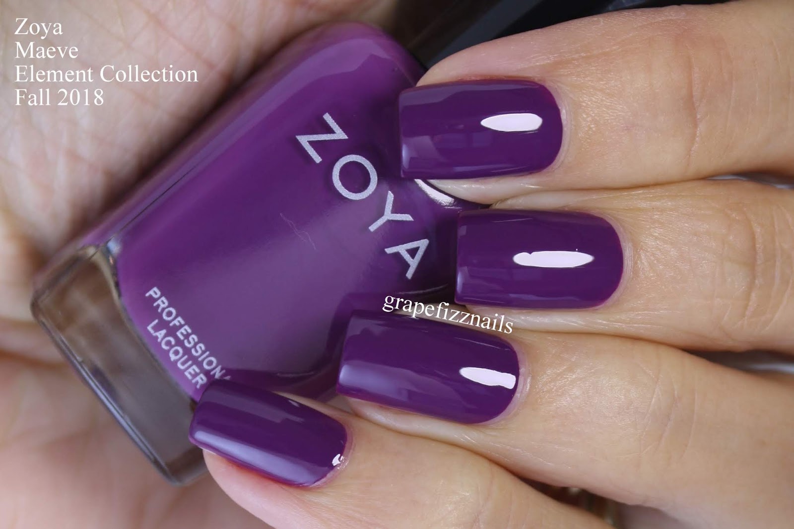 Grape Fizz Nails: Zoya Element Collection, Fall 2018