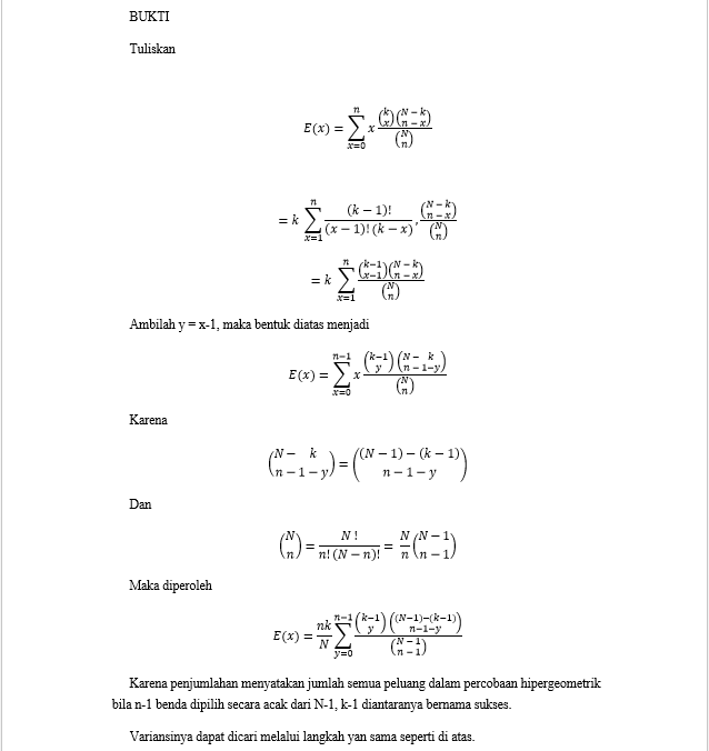 pengertian, asumsi, jenis data, rumus, soal distribusi Hipergeometrik ...