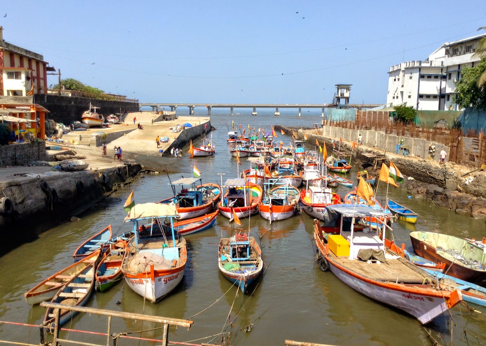 India: Worli Koliwada and Worli Fort, a fishing village obscured by the ...