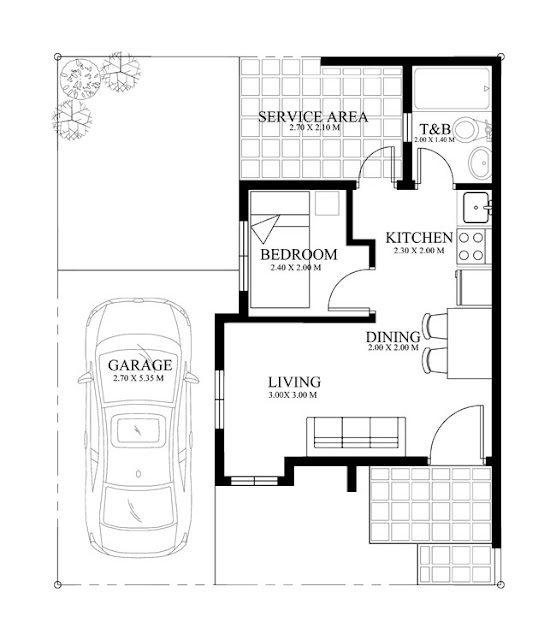 7 meters Home design ideas with layout plan 4plans - House Plan Map