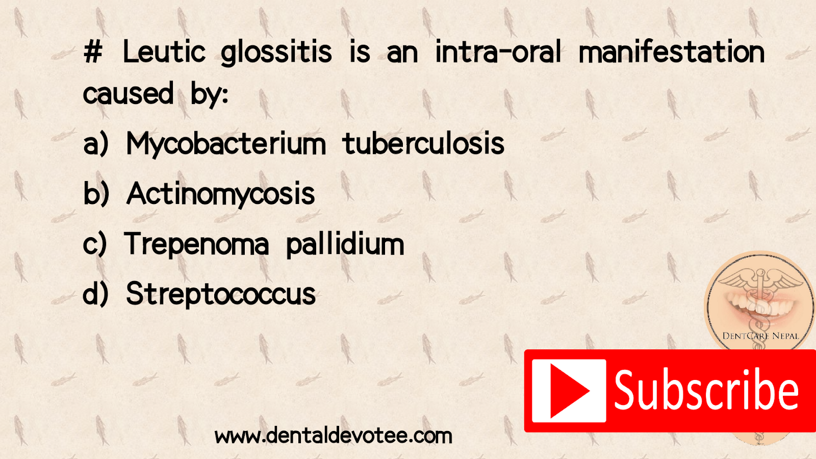 Dentosphere : World of Dentistry: Leutic glossitis