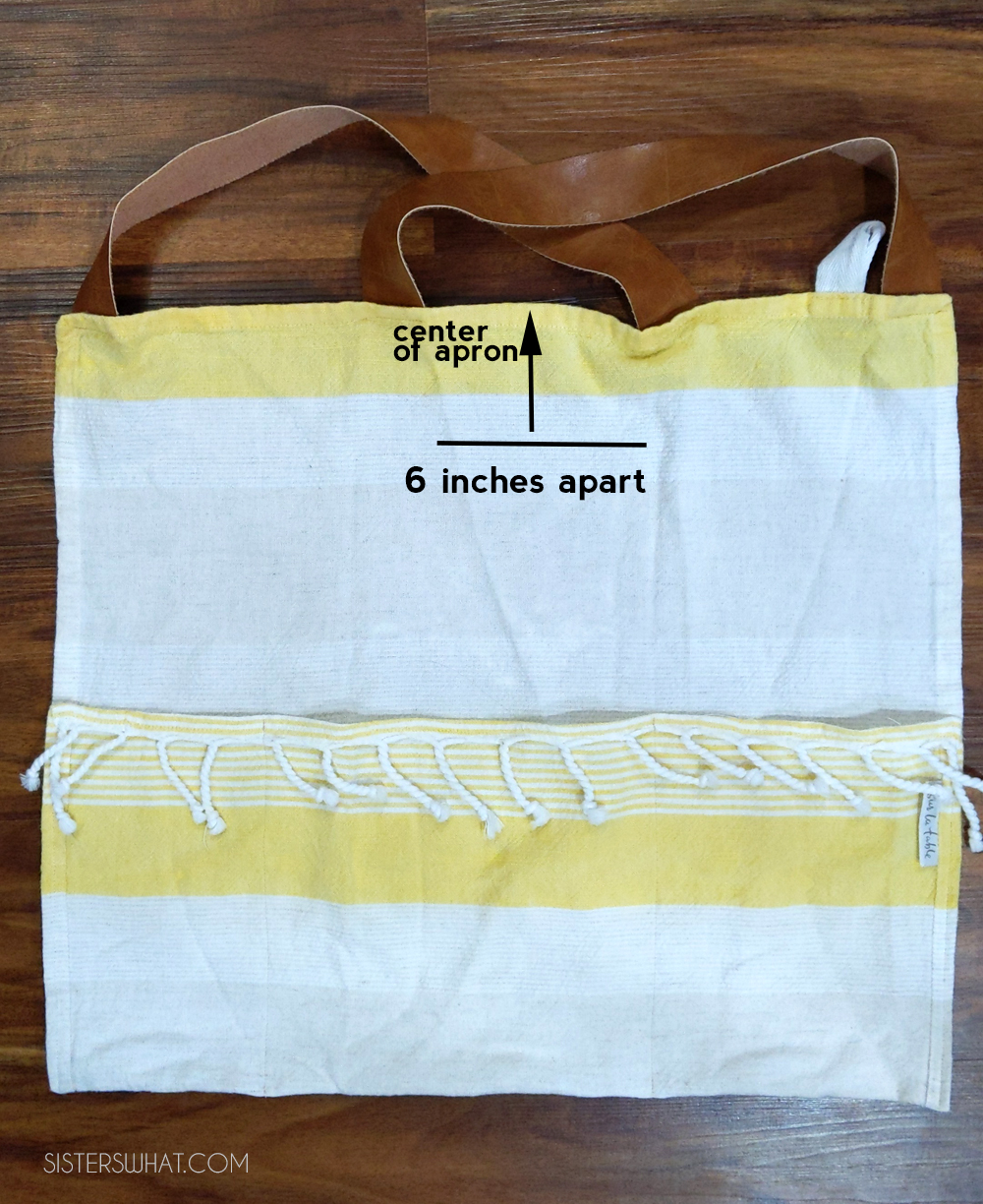 How to Sew a Farmhouse Apron from a Tea Towel for Kids - Sisters, What!