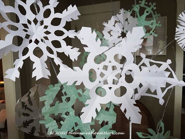 DIY Paper Snowflake Display Tree