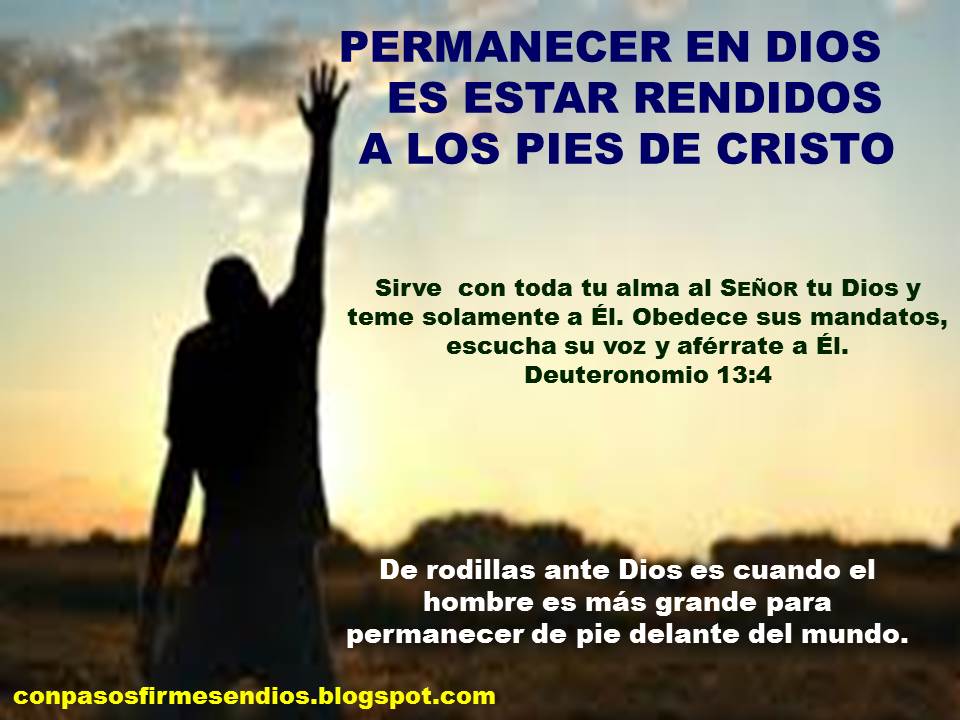 Con pasos firmes en Dios: A LOS PIES DE CRISTO