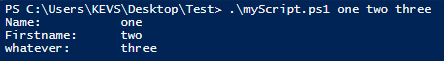How to pass arguments to a powershell script?
