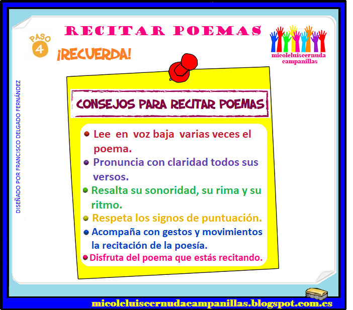 Gotitas de naranja y limón 4: RECITAR POEMAS