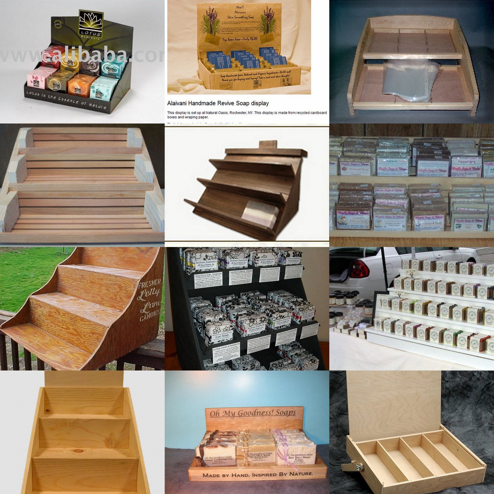 Madero Negro Luxury Natural Cosmetics: Soap display ideas