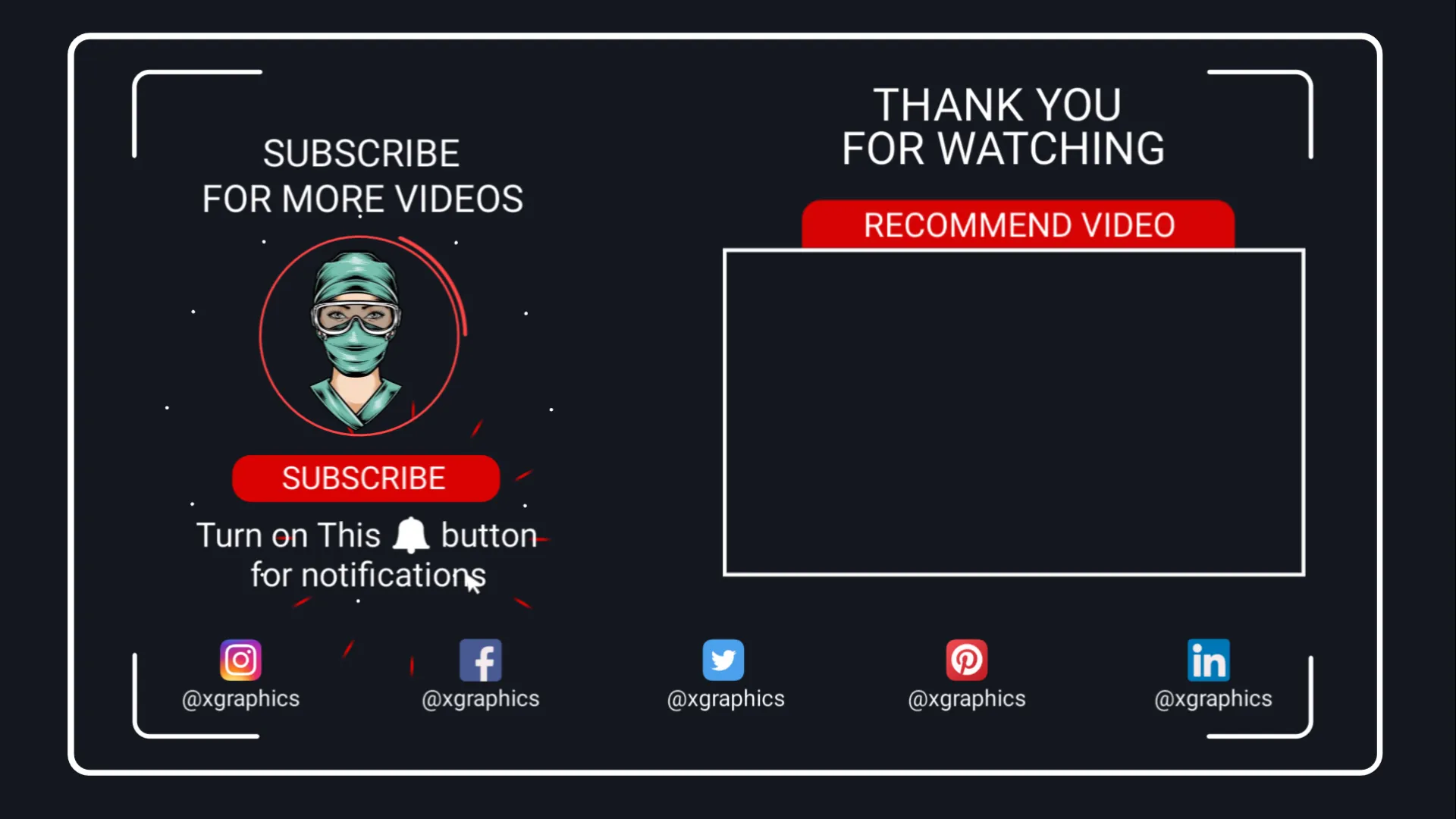 Animated End Screen Outro Video Template For Alight Motion - The Web Trick
