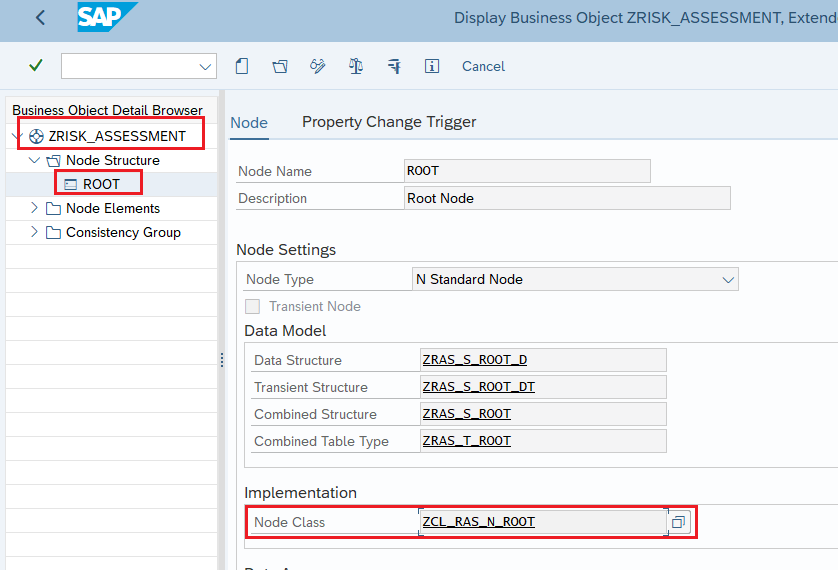 SAP ABAP Central: Use of node class in BOPF
