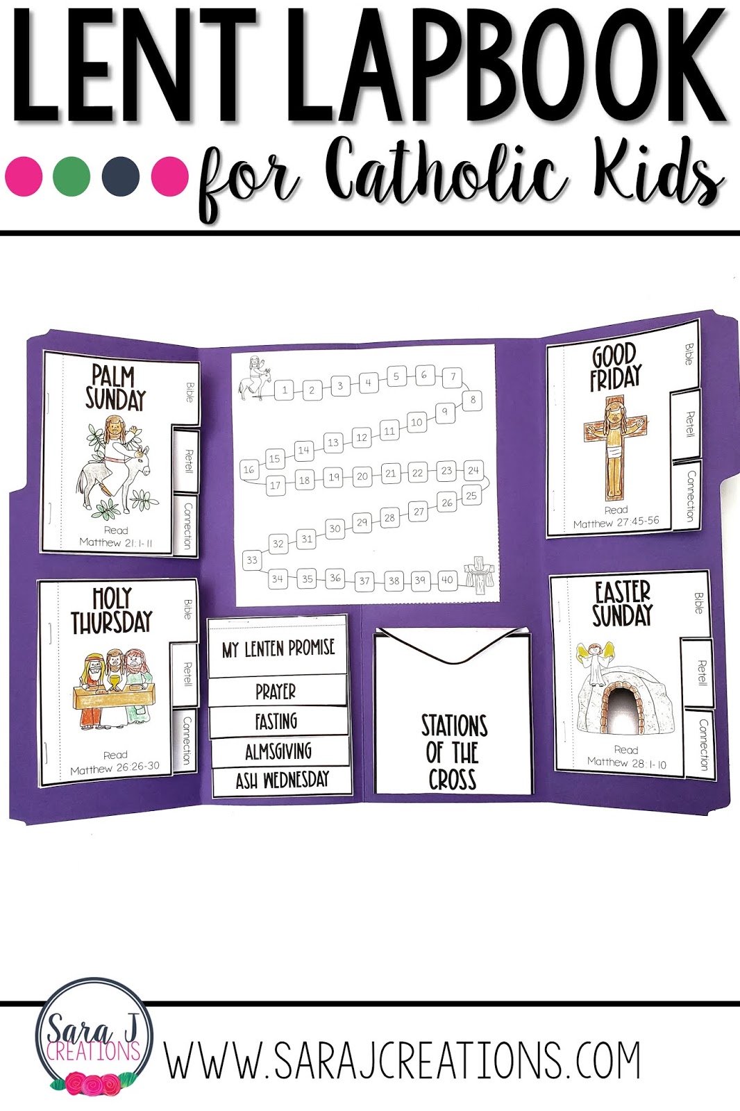 Create Your Own Catholic Lent Lapbook | Sara J Creations