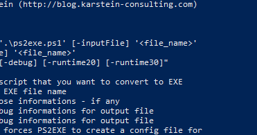 PowerShell - PS2EXE 0.5.0.0 by Ingo Karstein