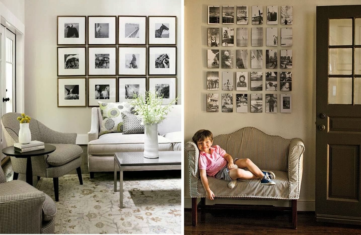 Organização Possível: PORTA RETRATOS NA PAREDE