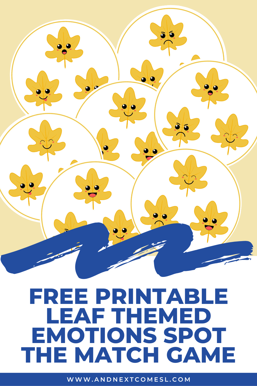 Free Printable Leaf Emotions Spot the Match Game | And Next Comes L ...