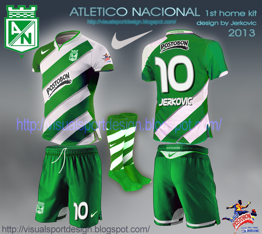 Visual Sportwear Unique Design: ATLETICO NACIONAL NIKE