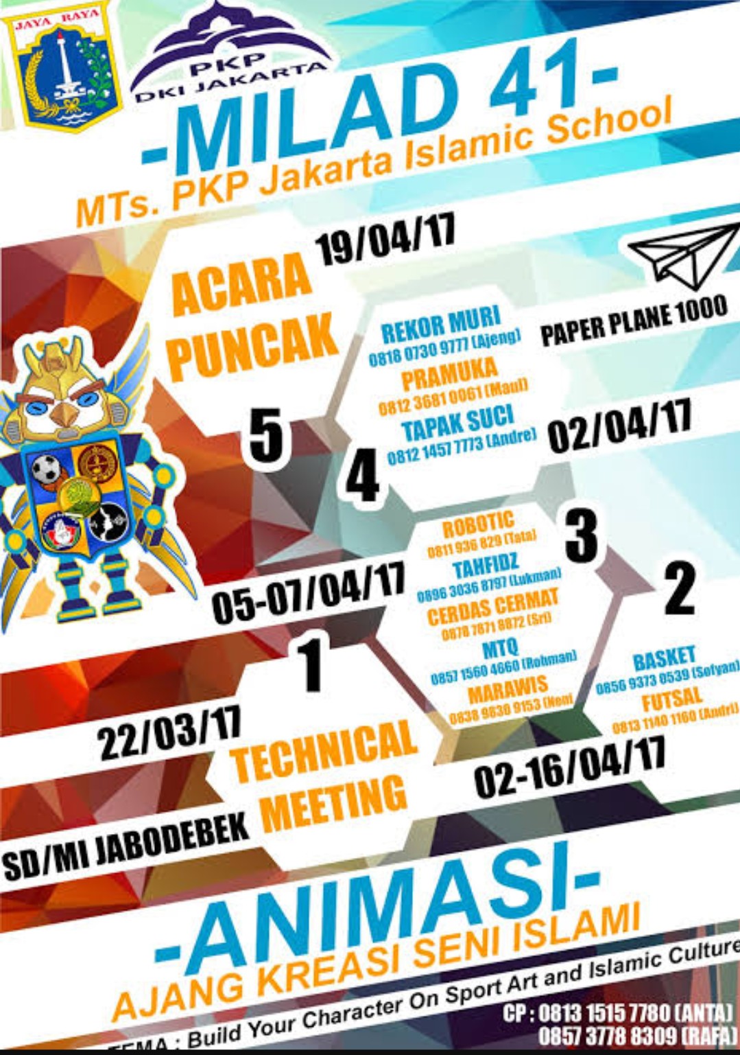 ANIMASI 8 MTs PKP 2023: Poster animasi milad MTs PKP 2009 - 2020