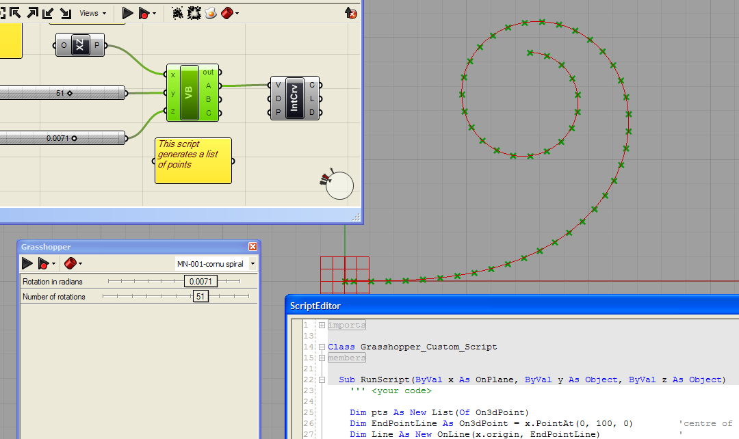 The Geometry of Bending: Cornu spiral in Grasshopper