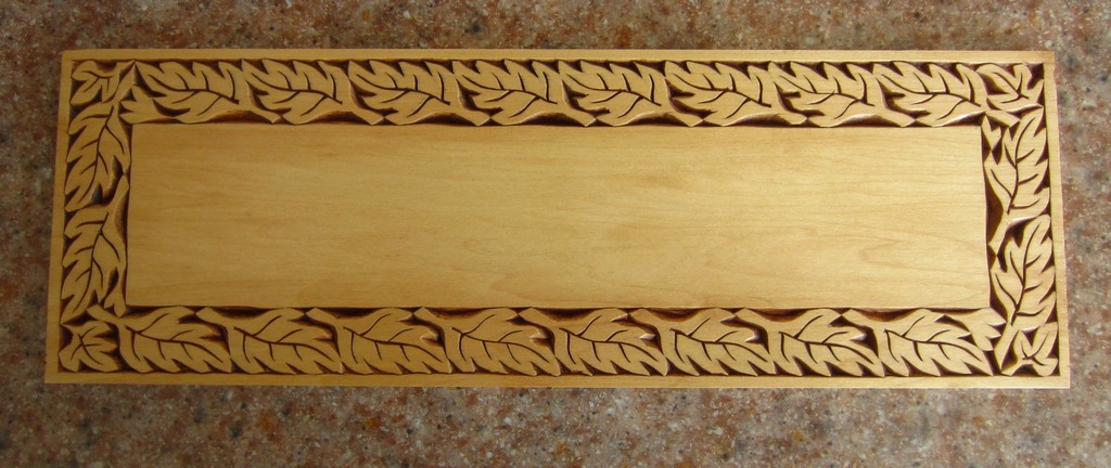 Ales the woodcarver: Chip carved leaf border on a practise board