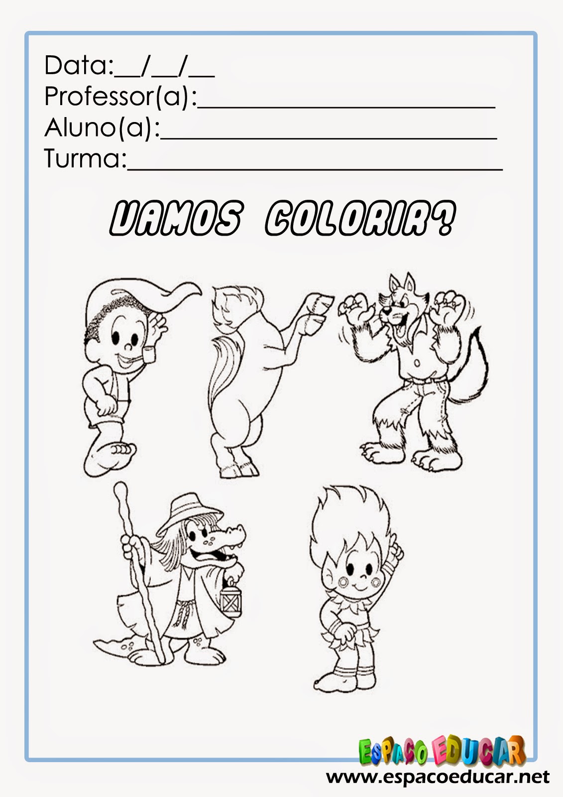 Capa Folclore Para Colorir - RETOEDU