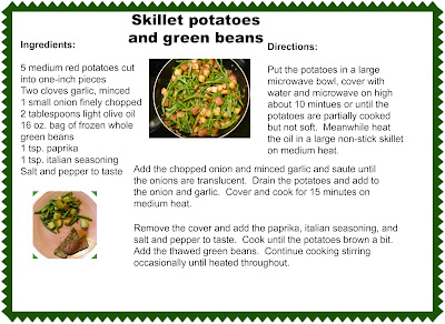 Make it easy crafts: Skillet potatoes and green beans