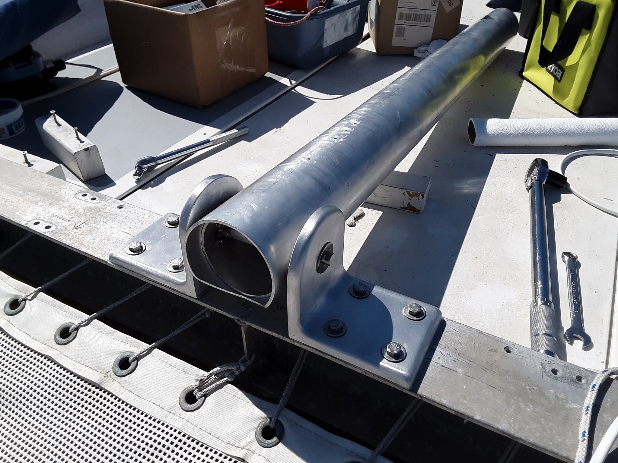 Wharram Tiki 21 "Little Cat": New Rig #3 The Mast Base