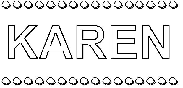 Blog de Biologia: Coloring Page First Name Karen