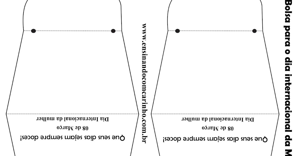 Molde da bolsa para o dia Internacional da mulher