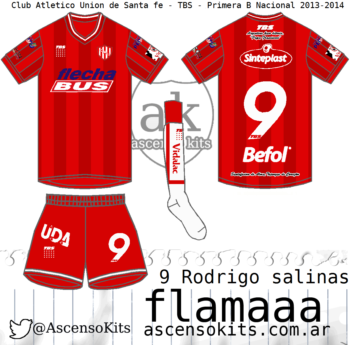 Ascensokits: Club Atletico Union de Santa Fe TBS 2013-14