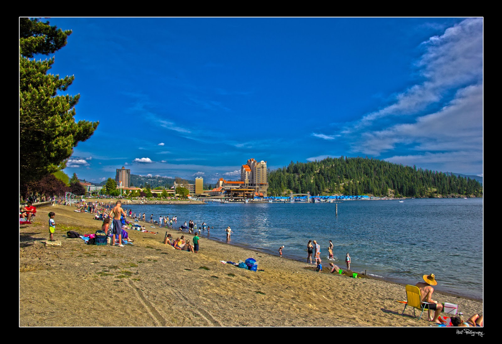 Skyline Productions: Coeur d'Alene city beach with Tubbs Hill and The ...
