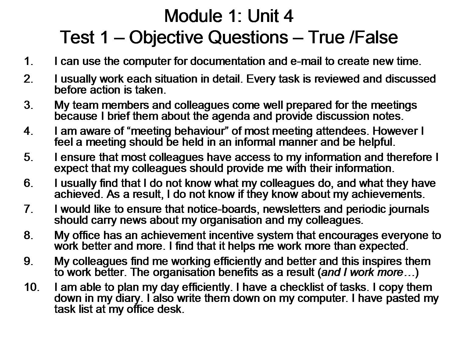 Attitudinal Development: Time Management: Module 1: Time Management ...
