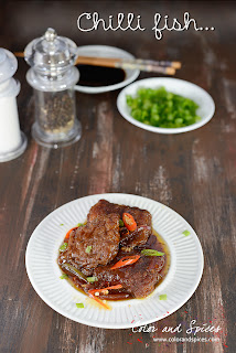 Color and Spices: Chilli fish....