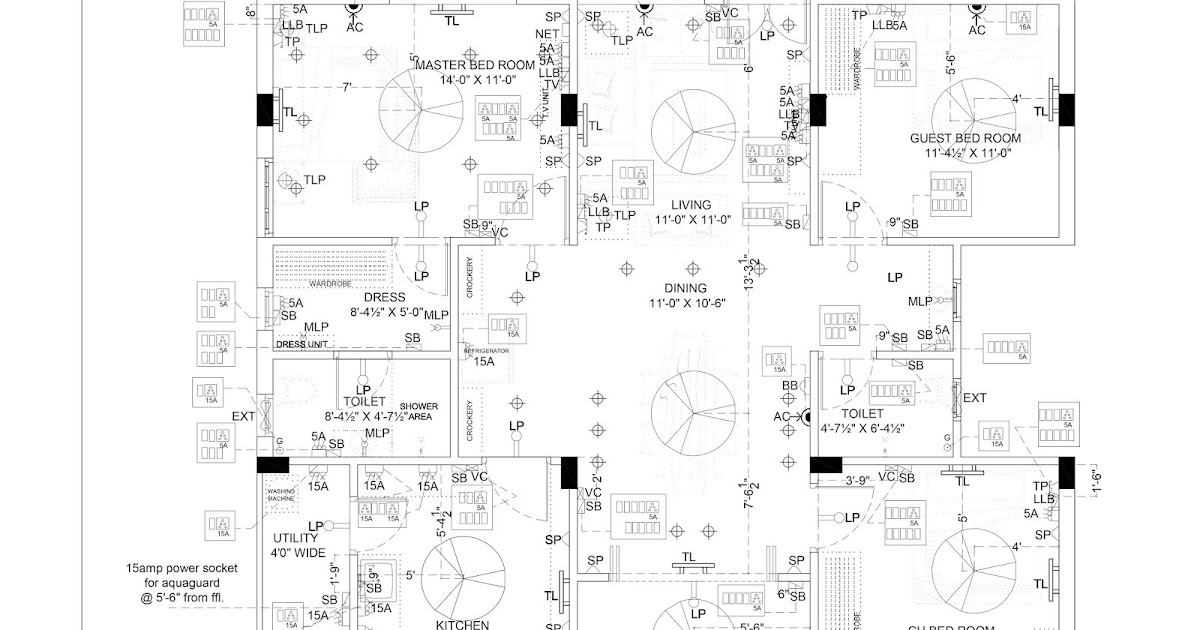 Autocad Residential Building Layouts