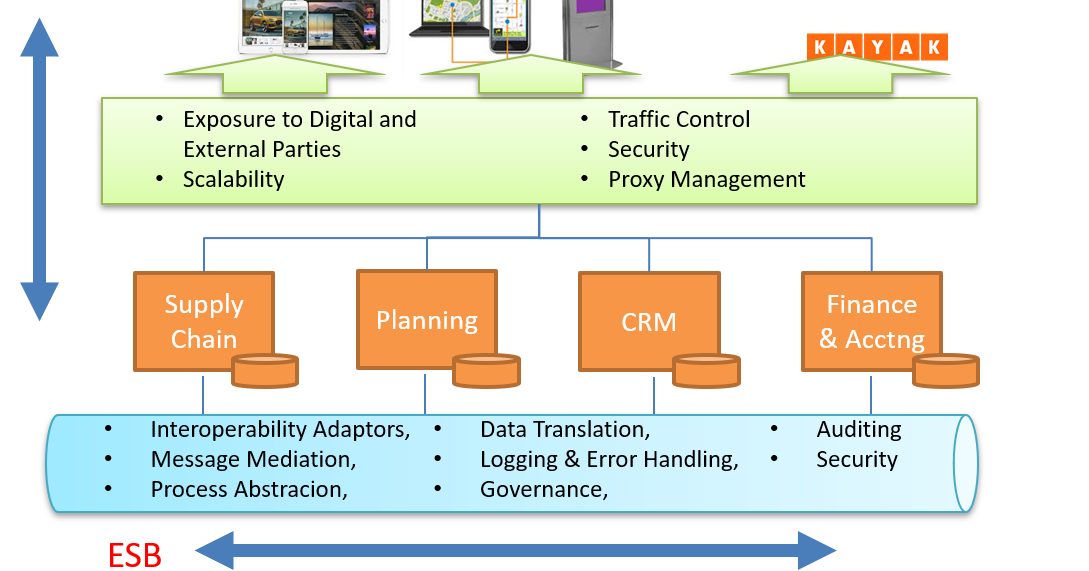 Difference API and ESB