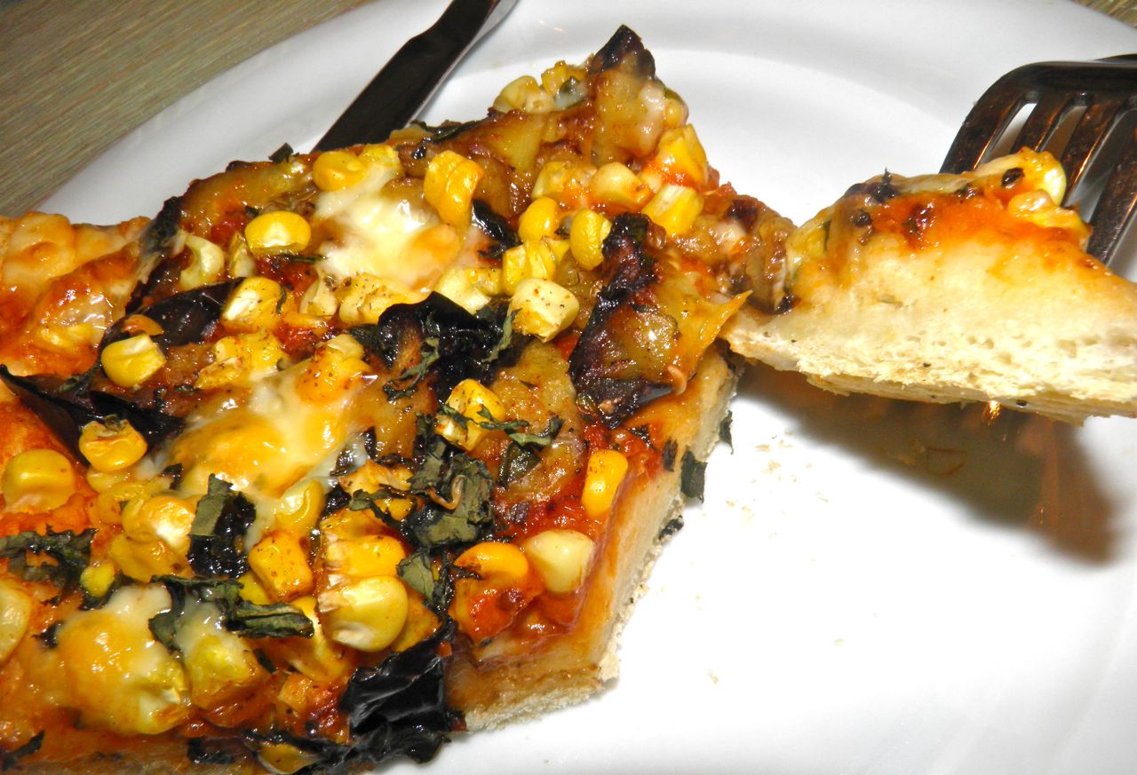 Docaitta Lifestyle: Recipe: Eggplant Corn Pizza with Ciabatta-style Crust