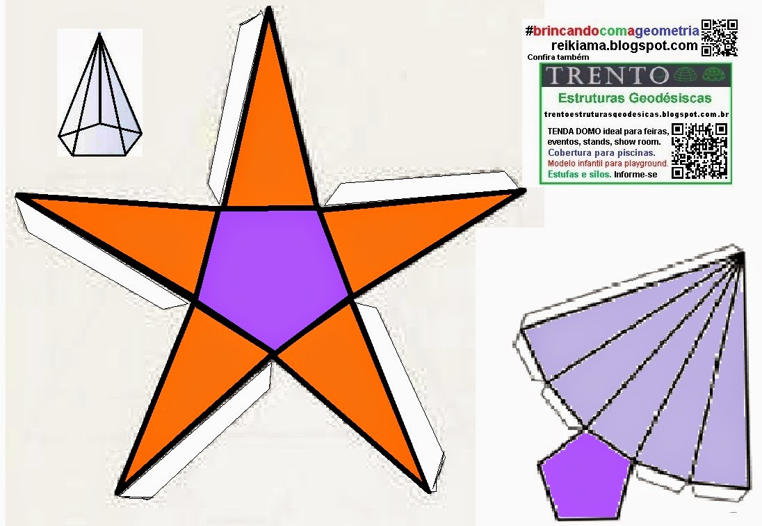 ...Brincar faz bem....: Pirâmide pentagonal