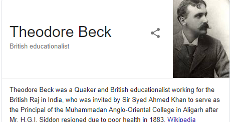 P1-Modern India: Theodore Beck- British Educationalist
