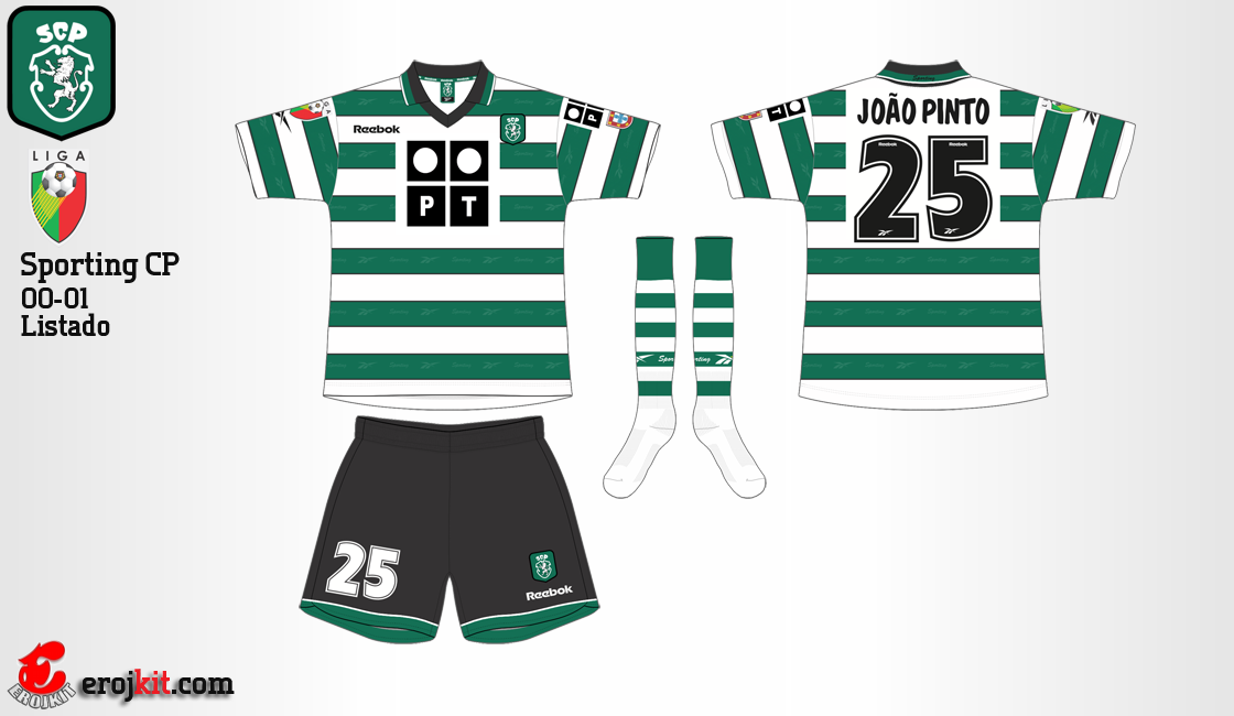 Kit Design, by eroj: 2000-01 Sporting (Home, Away e Third)