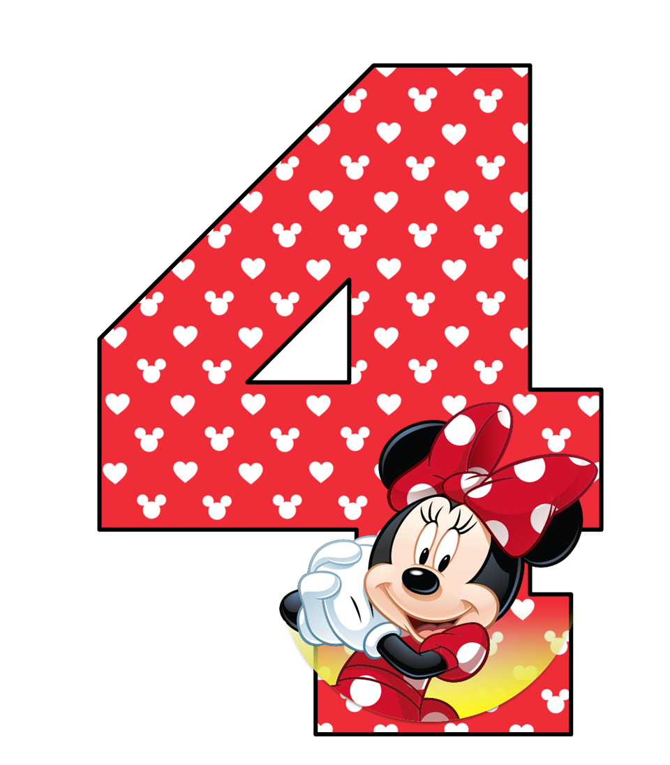 Kits imprimibles gratis : Números de Minnie Mouse