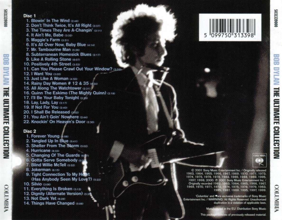 CARATULAS DE CDS - (Mi Colección): Bob Dylan - The Ultimate Collection