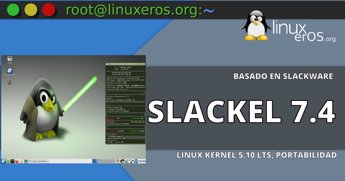 Slackel 7.4 basado en Slackware, con Linux Kernel 5.10 LTS ~ Linuxeros