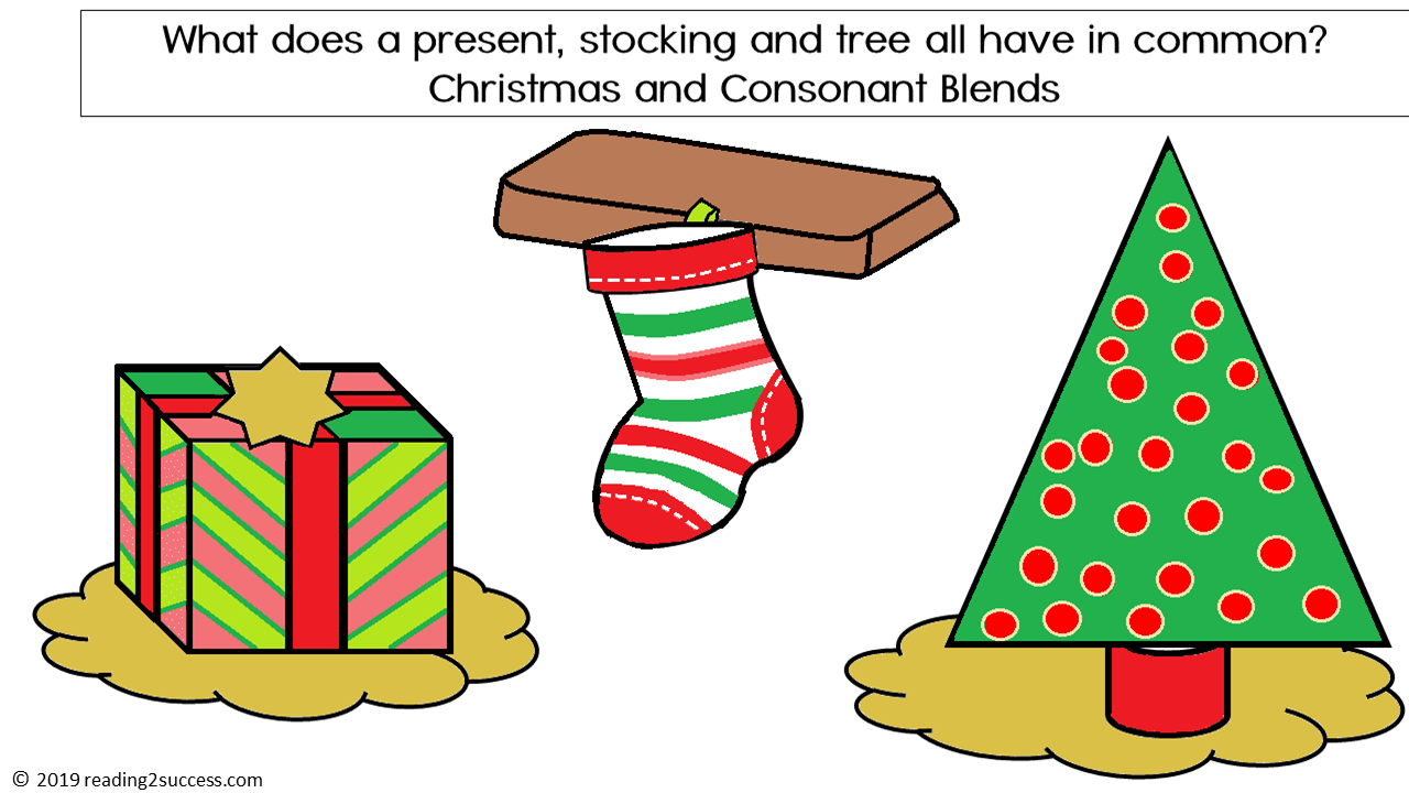 Reading2success: Present, stocking and tree are all words that begin ...